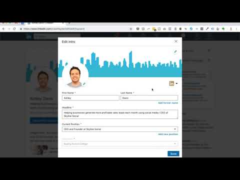 How to update your LinkedIn profile photo and background image