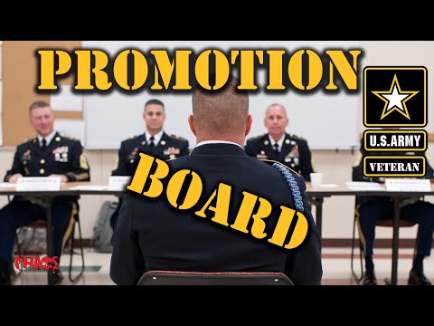 What happens at an Army promotion board