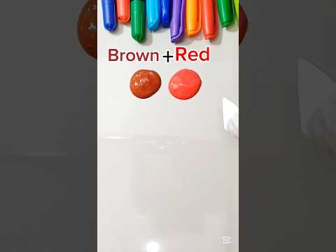 Brown vs. Red color/ satisfying art #art #satisfying #oddly #red