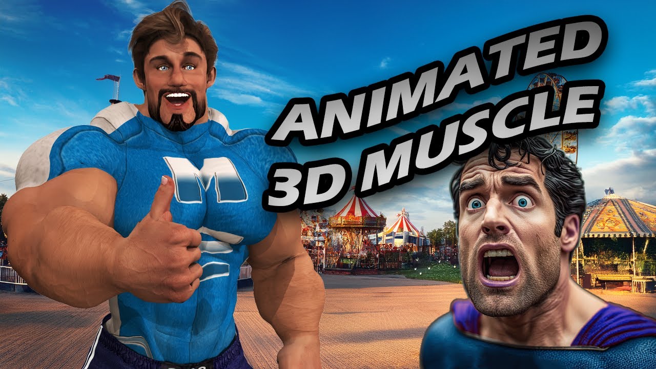 MUSCLE FLEXING w/3D SUPERMAN