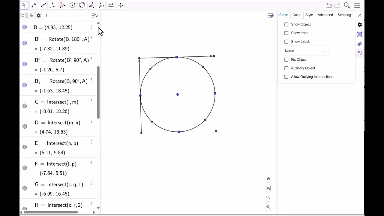 MATH 335 Creating a basic 4-fold design with GeoGebra