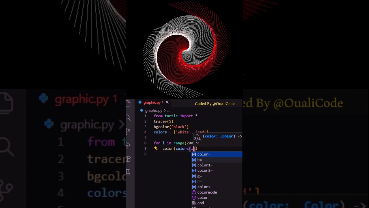 Can You Code This? 🐢🔥  #python #coding #oualicode #programming #javascript #css #code