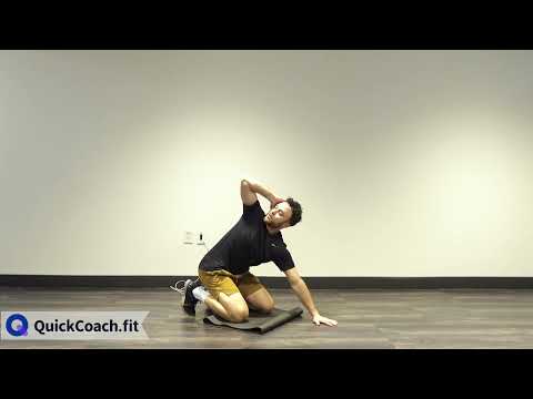 Bodyweight Rocked-Back Quadruped Extension-Rotation | Exercise Demo | Coaching Software | QuickCoach