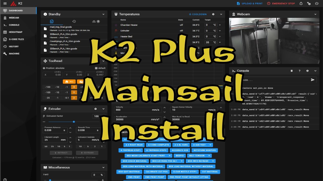 Installing Mainsail - Creality Flagship K2 Plus & CFS - Creality Community Forum
