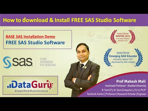 How to Download & Install FREE SAS Studio Software | SAS OnDemand Studio | BASE SAS TRAINING