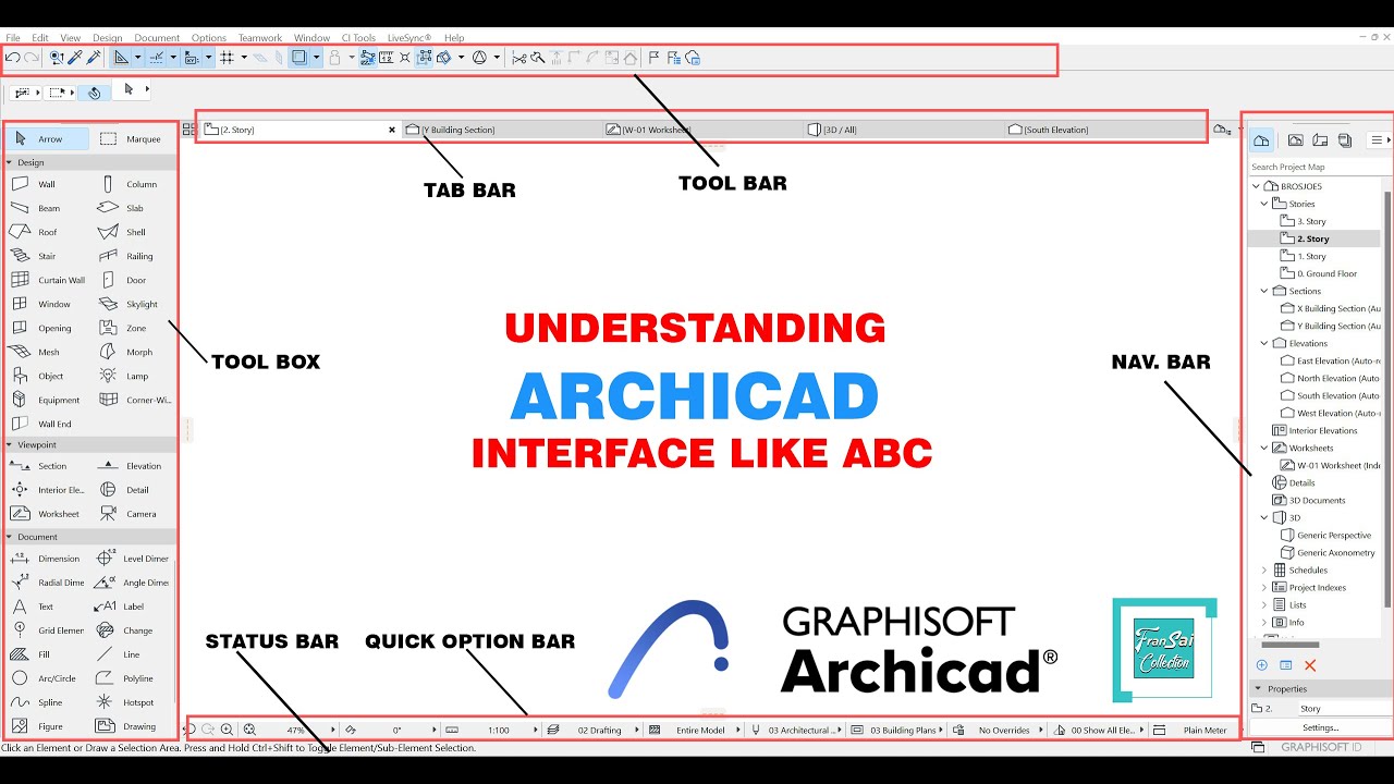 Archicad Interface Explained for Beginners | Complete Tour + Tips