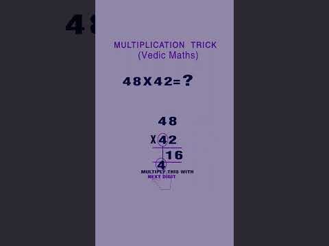 48 x 42Multiplication Trick#maths #shorts #multiplication