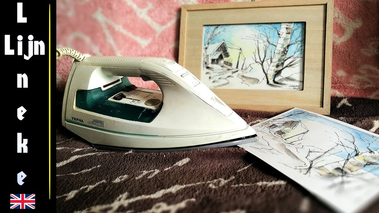 How to frame your drawing - Tips for water color wrinkles