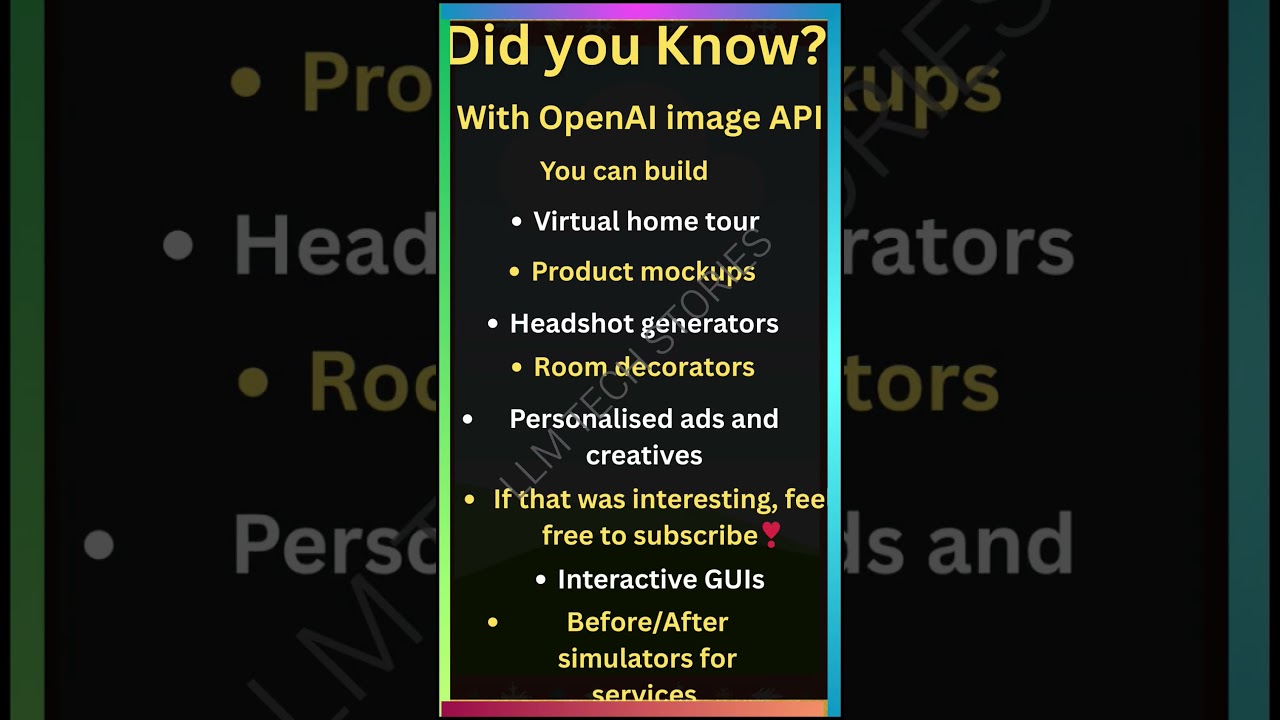 Coolest thing about OpenAI image API #openai