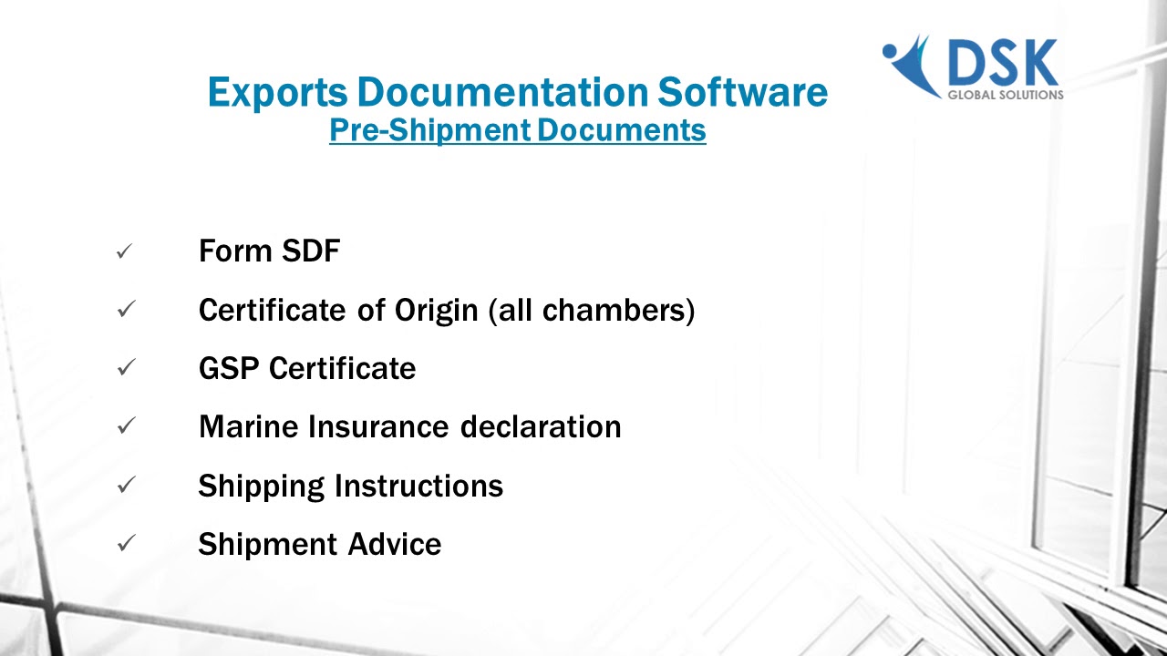 Exports Documentation Software
