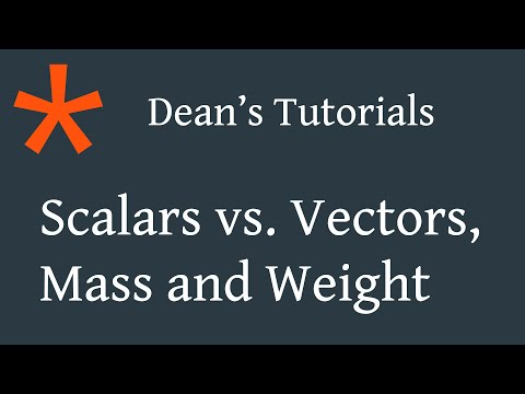 Engineering Studies: Scalars vs. Vectors, Mass and Weight