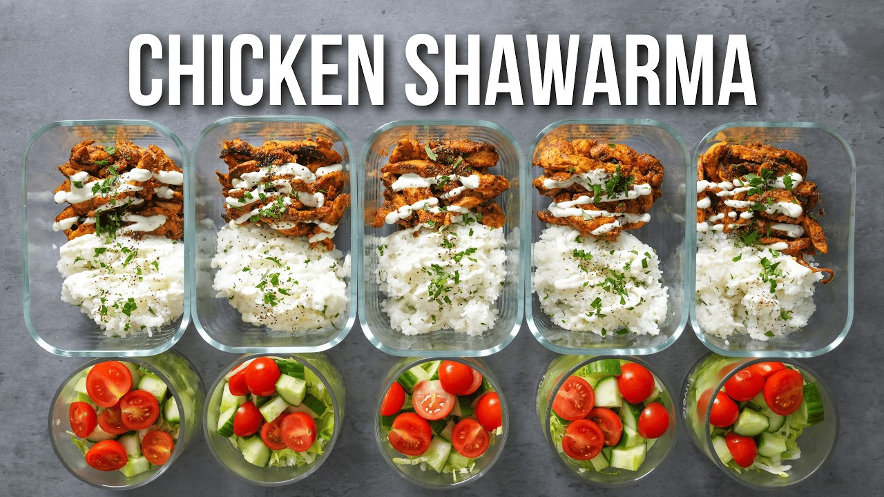 Chicken Shawarma Meal Prep | High Protein & Fresh All Week