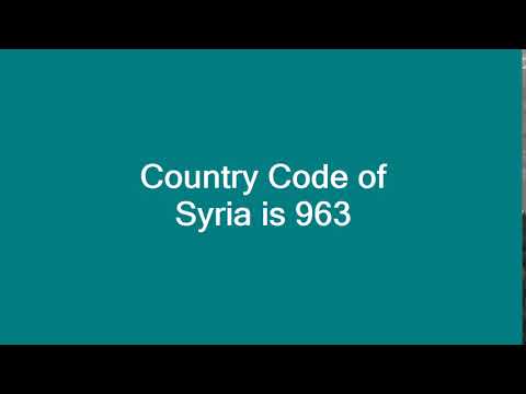 Country Code of Syria is 963