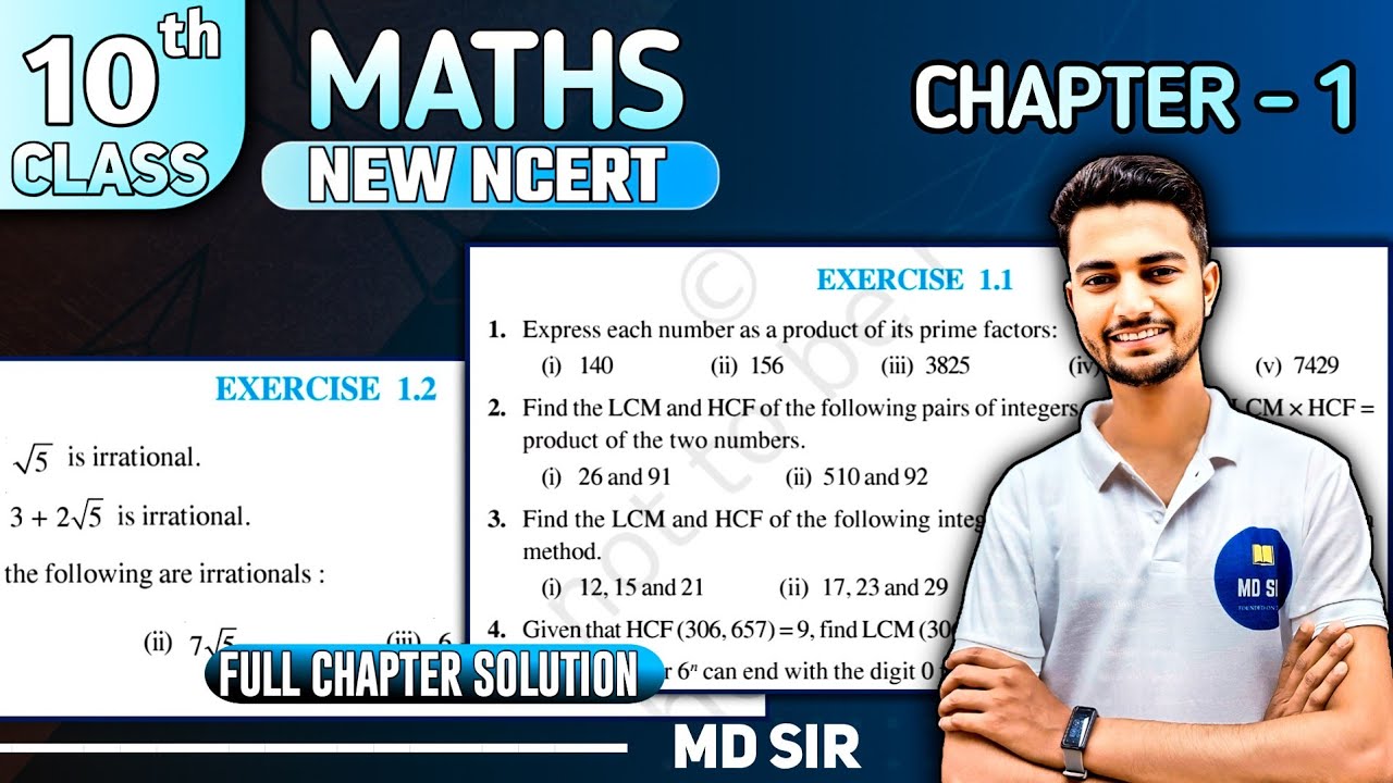 Class 10 Maths Chapter 1: FULL CHAPTER  | Real Numbers | MD Sir