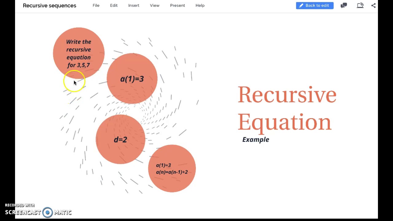 recursive equation prezi