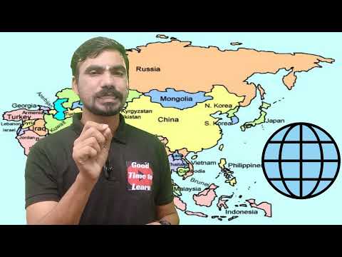 Asian Continent All Countries With boundaries and their Capitals #goodtimetolearn