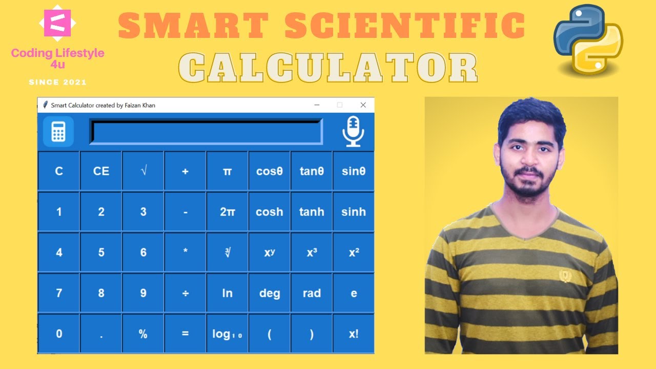 Smart Scientific Calculator using Tkinter Python | Demo
