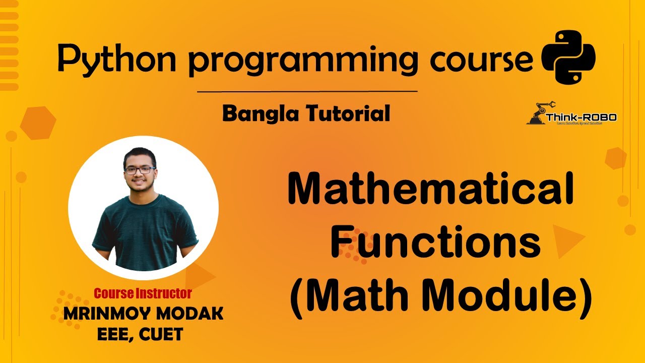 9. Mathematical Function in Python Math Module   Python Bangla Tutorial – Mrinmoy Modak