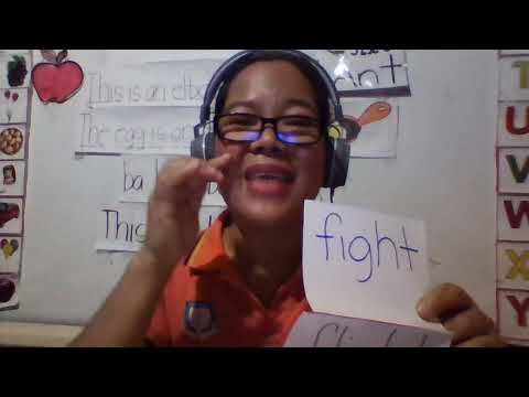 READING THE WORDS ENDING IN IGHT