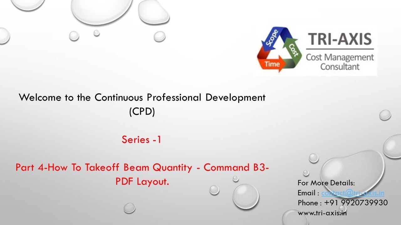 Part 4 How To Takeoff Beam Quantity   Command B3  PDF Layout