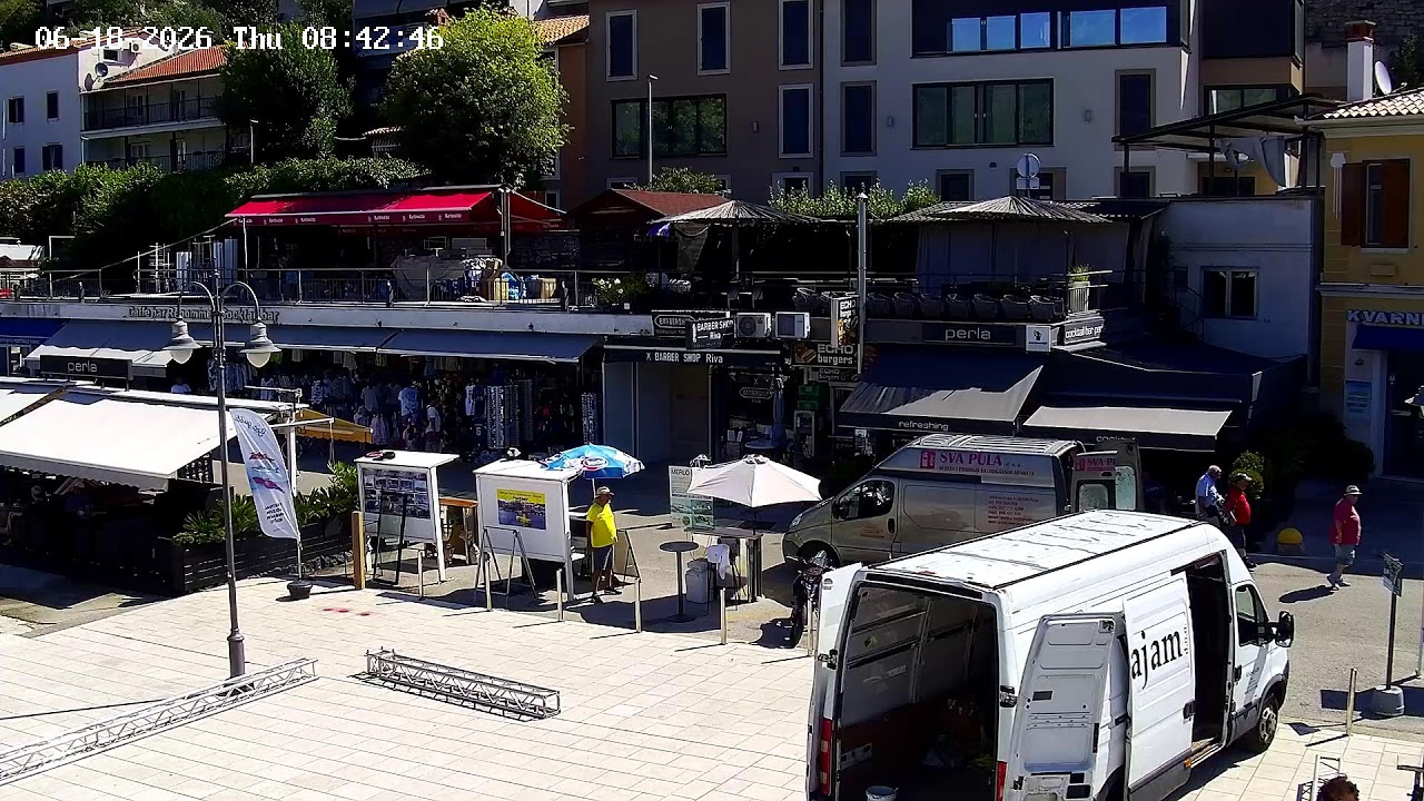 Rabac Harbour and Seafront Promenade - Live Webcam | GeoWebcams