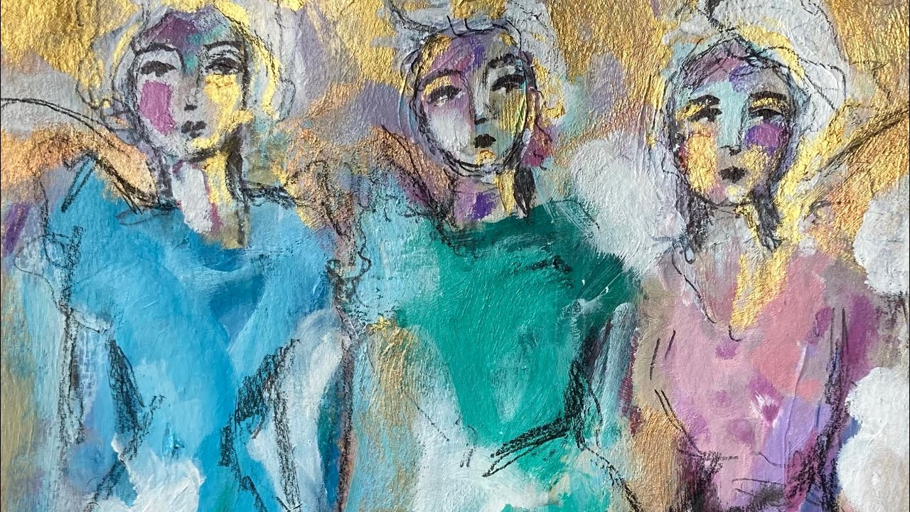 How to Create an Expressive Intuitive Painting - listening to your inner self 💗