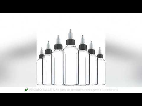 30Pcs 30ml 60ml 100ml 120ml 150ml Plastic Empty Ink Vial Twist Top Black Cap Transparent Clear Bottl