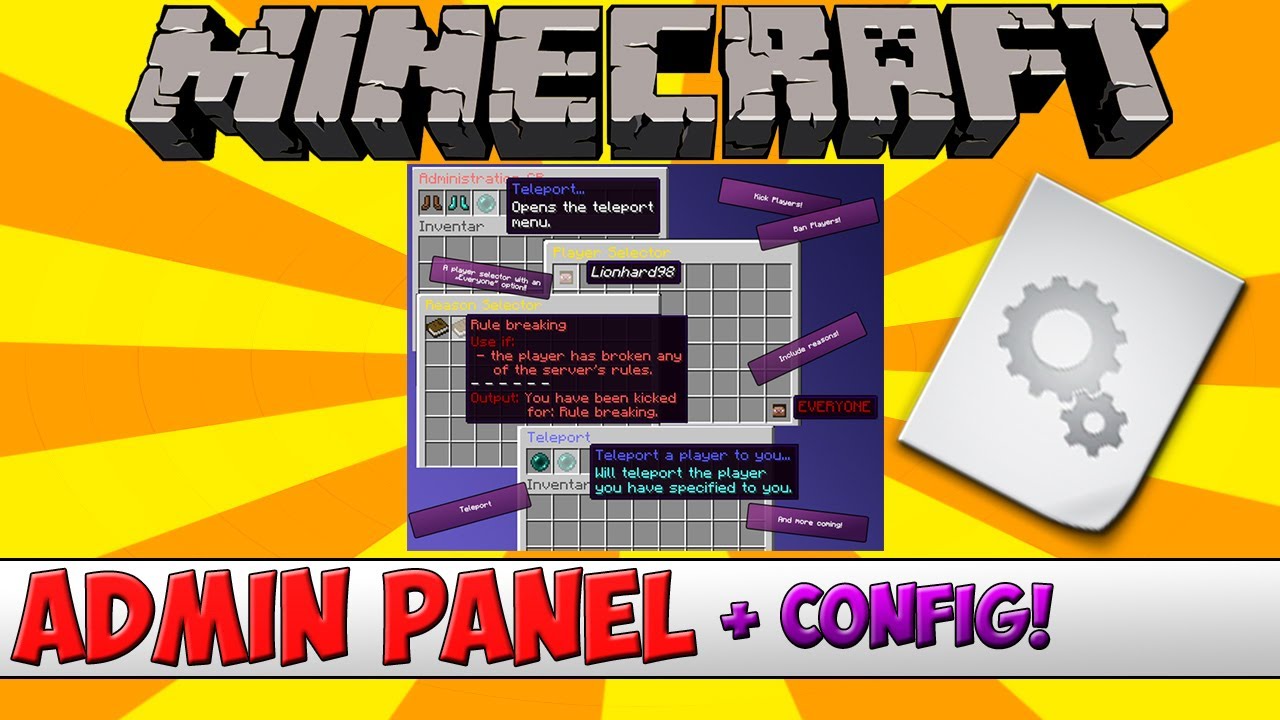 Minecraft Bukkit Plugin - Admin Panel + Configs - Tutorial