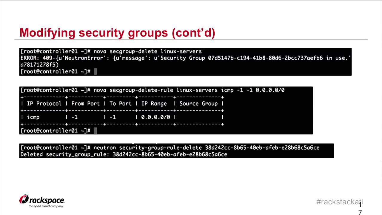 Working with Security Groups