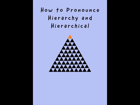 How to Pronounce Hierarchy and hierarchical in British English. How to Speak English Like a Native!