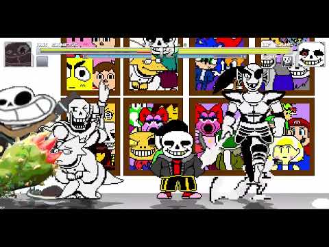 Mugen Battle Ink Saness VS UF Sans & Battle Papyrus