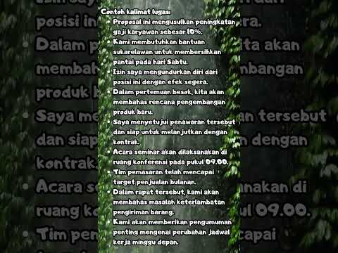 KALIMAT LUGAS BESERTA CONTOHNYA