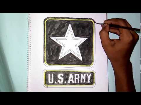 How to draw the us army logo (logo drawing)