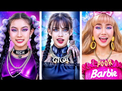 Rich Vs Poor Vs Giga Rich Girl In One Color Makeover Contest!