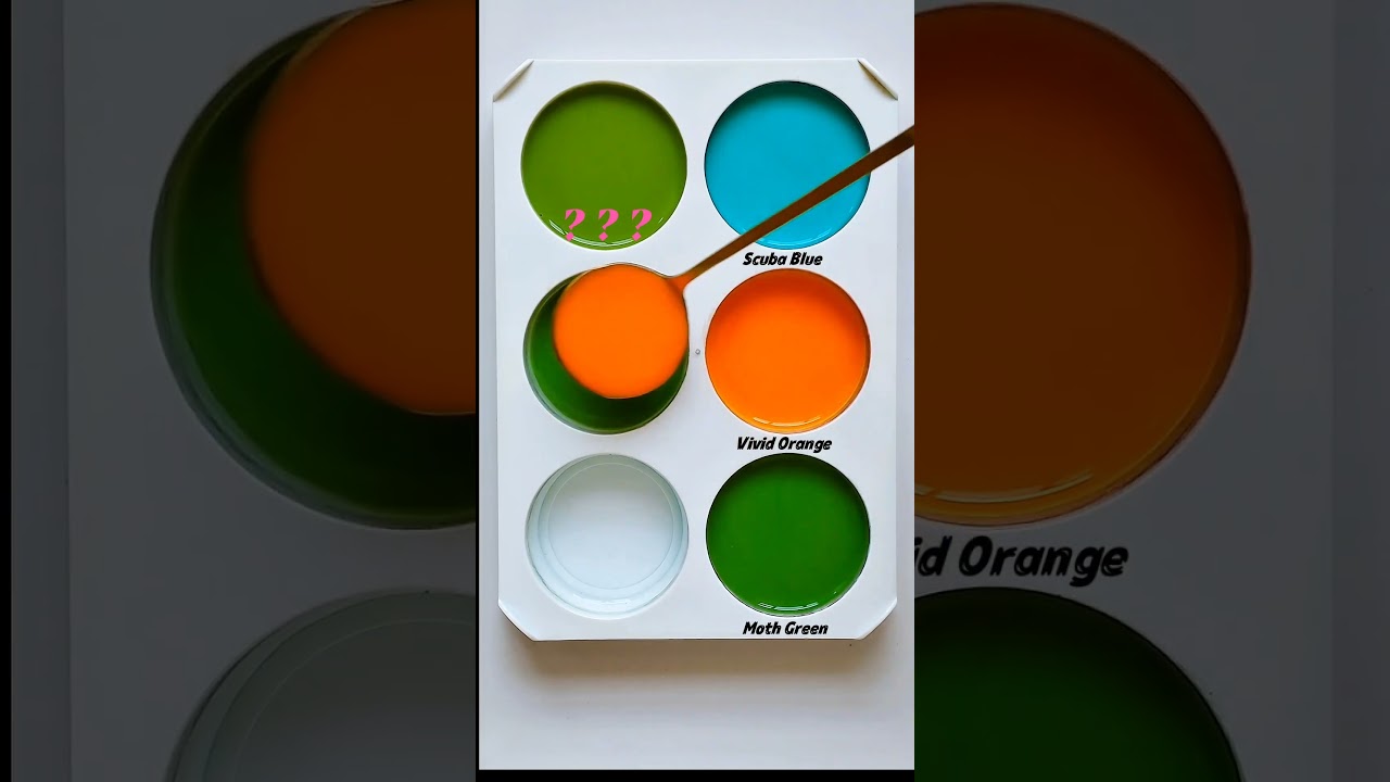 🎨💥 Scuba Blue + Orange = Pure Visual Magic! You Won’t Believe Your Eyes! 🟦🟧 #colors #colormagic