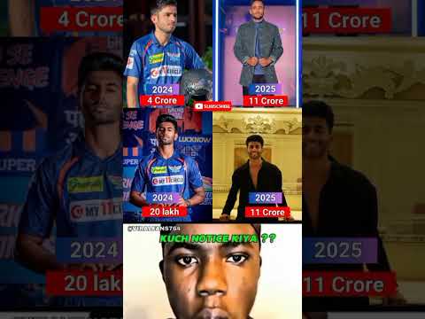 Ravi Bishnoi Vs Mayank Yadav IPL auction salary all time #ipl #ipl2025 #ipl #mdhoni2025