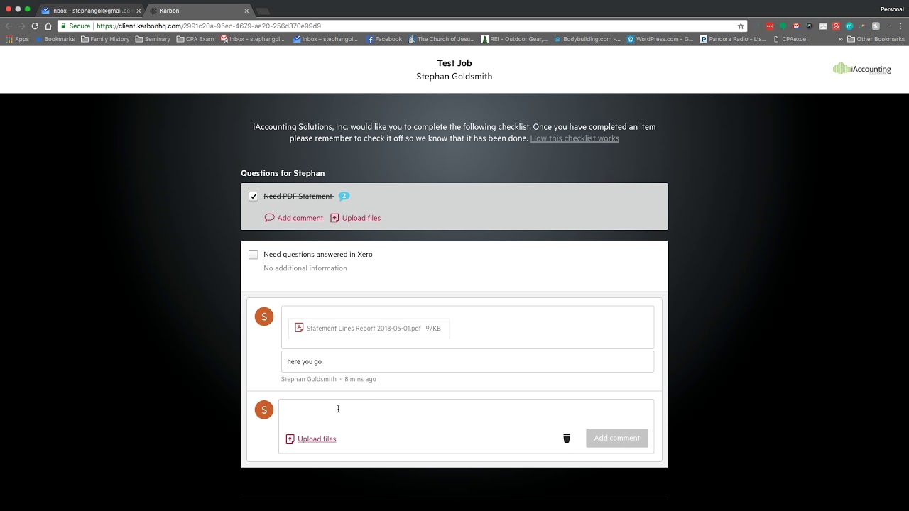 Client Tutorial Using Karbon