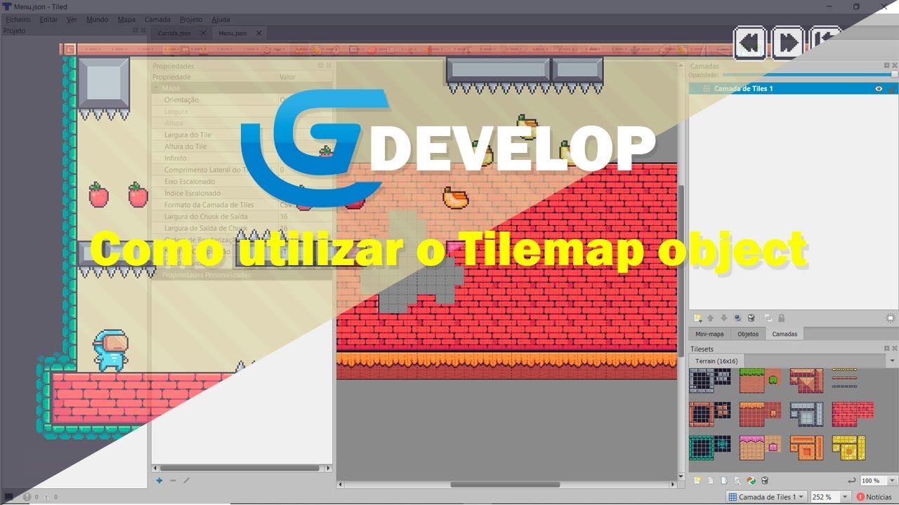 GDevelop - Como utilizar o objeto Tilemap na GDevelop