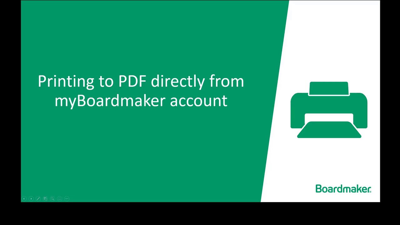 Boardmaker 7: Printing to a PDF from myBoardmaker