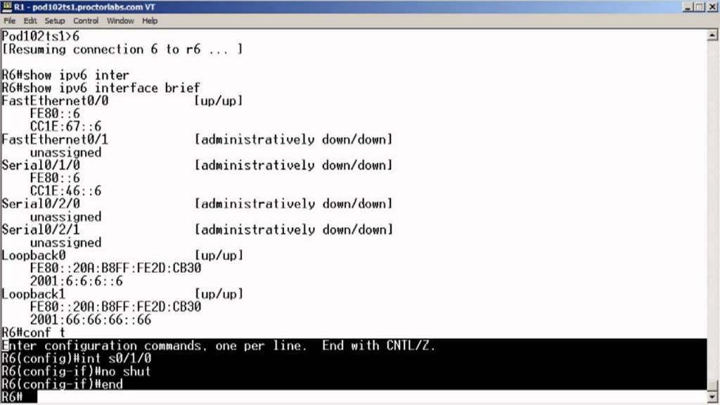 IPv6 Troubleshooting-Trouble Ticket 1 Solution