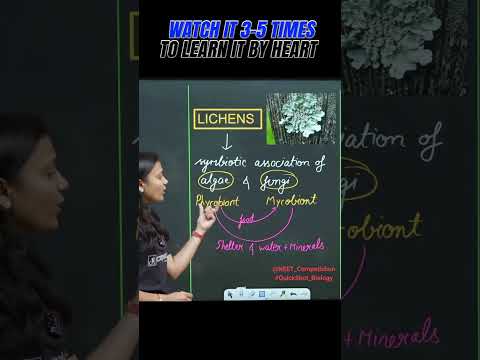 WHAT ARE LICHENS ?? | With QuickShot Biology | Poonam Ma'am | #neet #biology #medicalentrance