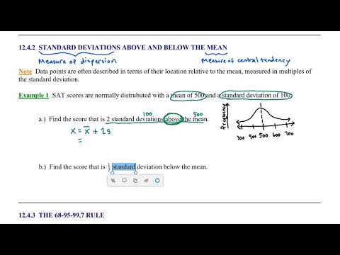 12.4.2 Standard Deviations Above and Below the Mean