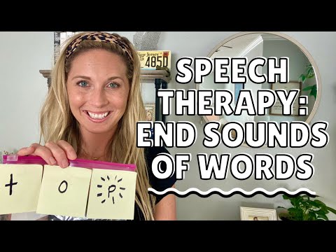 AT HOME SPEECH THERAPY FOR END SOUNDS OF WORDS: Final Consonant Deletion with Speech Sound Hand Cues