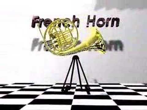 3D french horn model