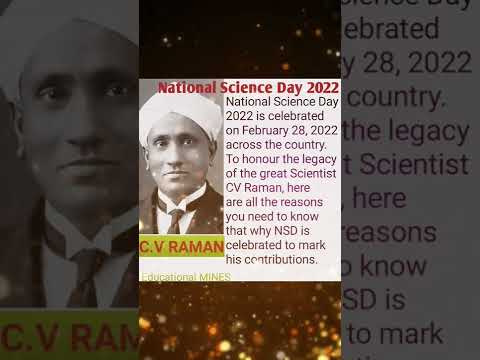 National Science Day 2022:Why February 28 is celebrated as NSD? Honouring Prof.CV Raman #cvraman