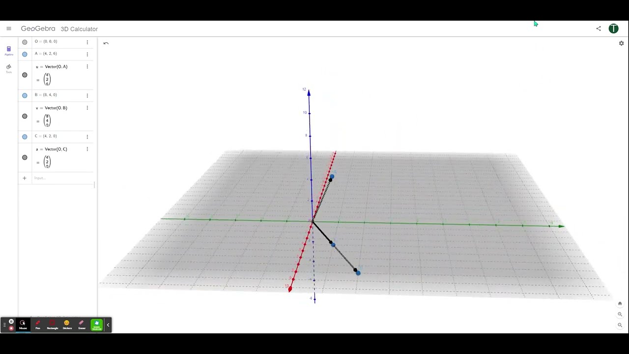 Length of Projection vector 3D Calculator   GeoGebra