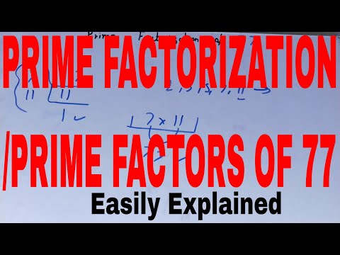 Prime factorization of 77|Prime factors of 77|Write prime factorization of 77|77 prime factors
