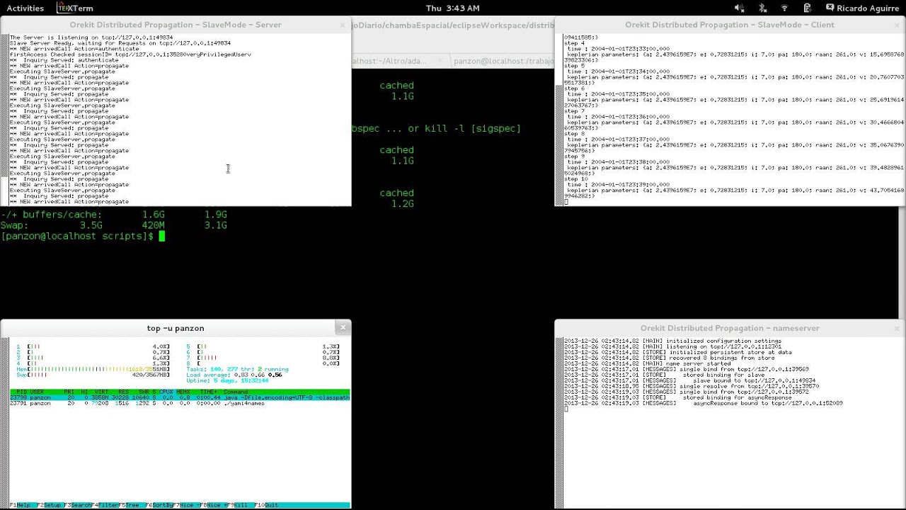 running Orekit Distributed Propagation - SlaveMode example
