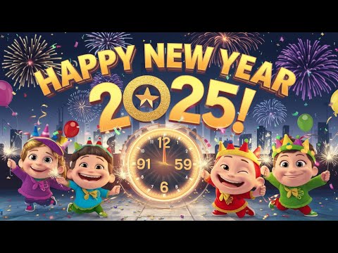 Happy New Year 2025 Song for Kids | Fun Countdown & Festive Rhymes 🎉🎶