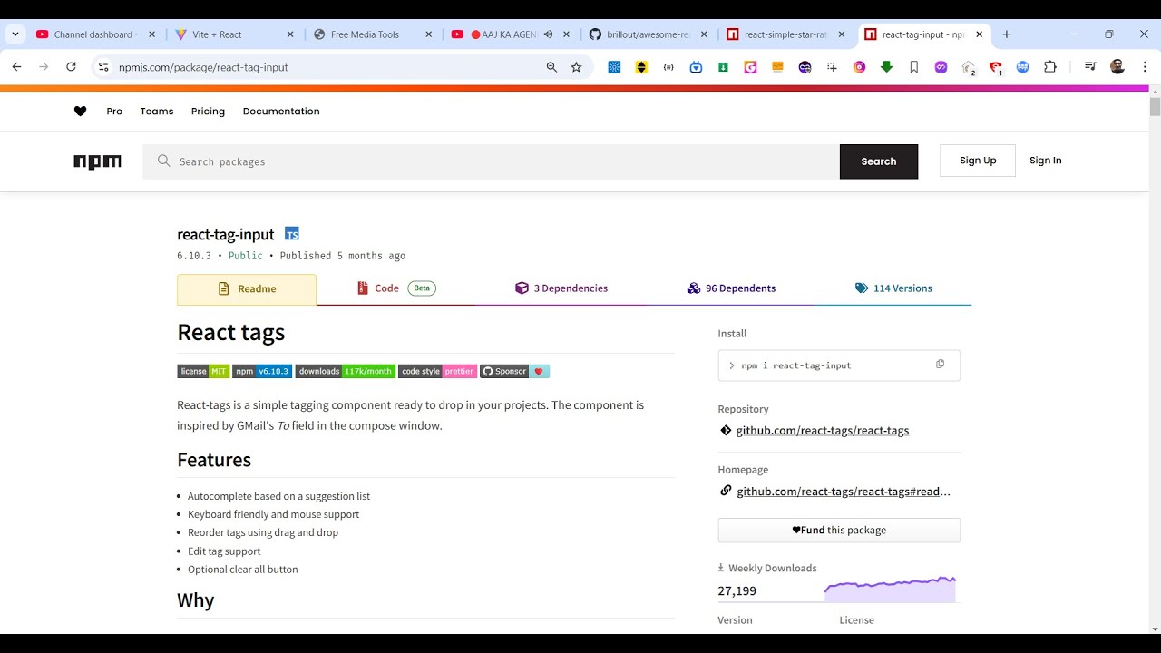 Build a React.js Drag and Drop Tag Input Component With Autocomplete in JSX Using react-tag-input